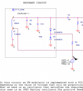 FM Modulator with VCO implemted with JFET Hartley Oscillator and ...