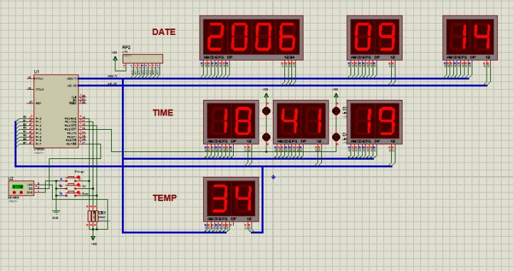 Digital Date and Clock with Thermometer - YouSpice