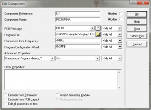 7 segment display drived by a PIC 16F84A - YouSpice