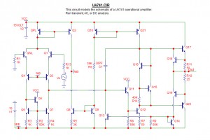 Model of 741 Operational amplifier - YouSpice