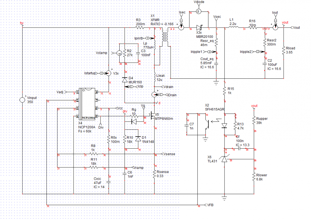 NCP1200A Controller for universal Off-Line Supplies - YouSpice