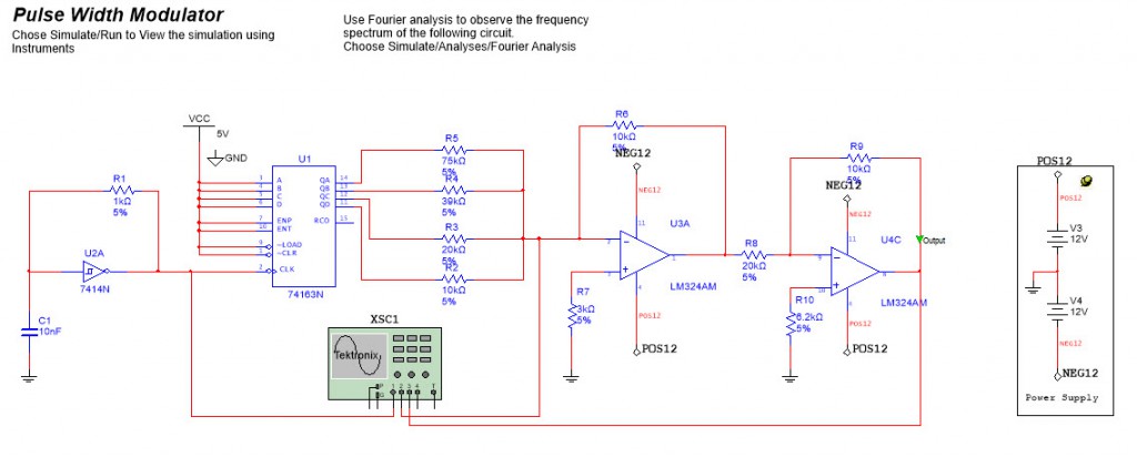 Pulse Width Modulator SPICE simulation - YouSpice