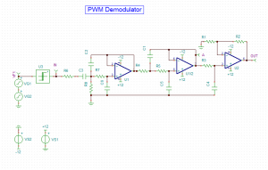 PWM Demodulator with Operational Amplifiers - YouSpice