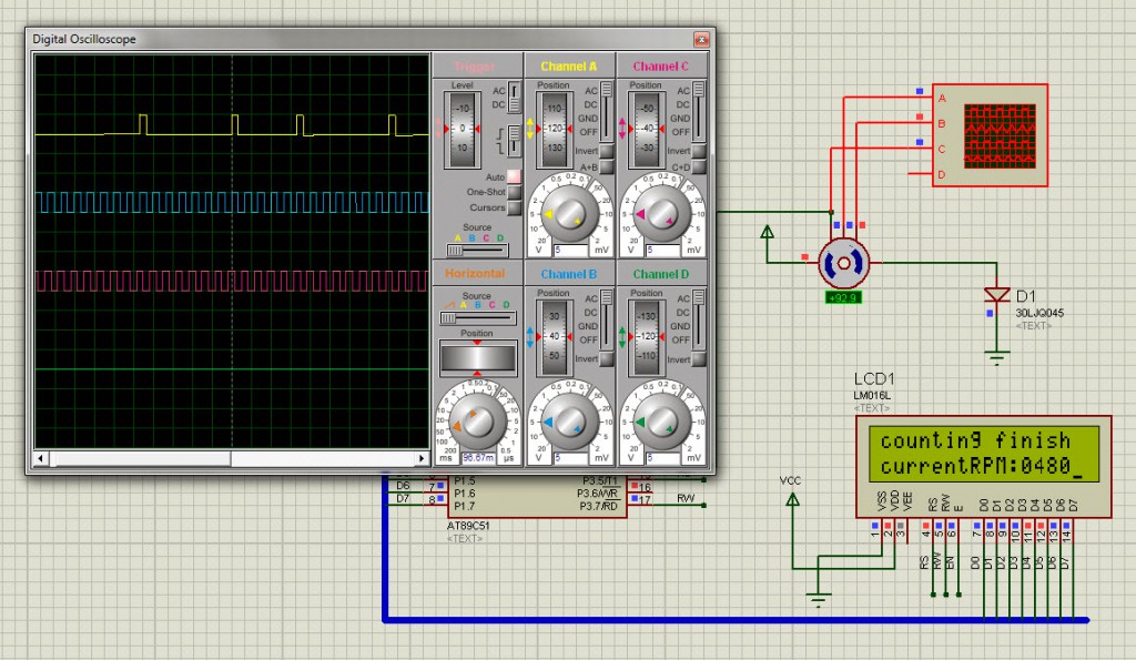 RPM Counter for a Motor Encoder with AT89C51 - YouSpice