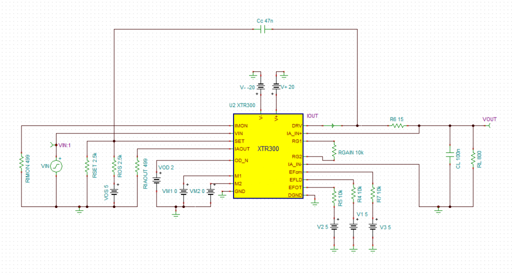 Analog current-Voltage Driver for Industrial Applications - YouSpice