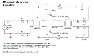 Microstrip Balanced Amplifier - YouSpice