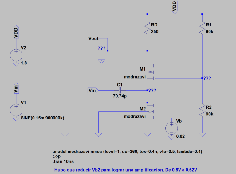 Common Gate Simple amp - YouSpice